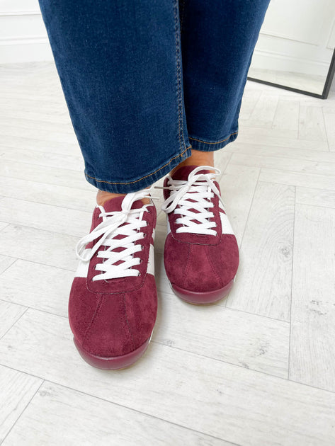 Taylor Trainer - Burgundy – Tiger Lily Boutique